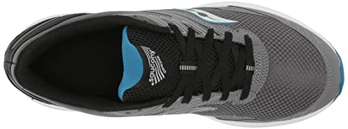 Saucony Men's Cohesion 15 Running Shoe, Charcoal/Topaz, 11