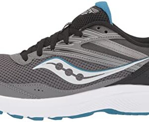 Saucony Men's Cohesion 15 Running Shoe, Charcoal/Topaz, 11