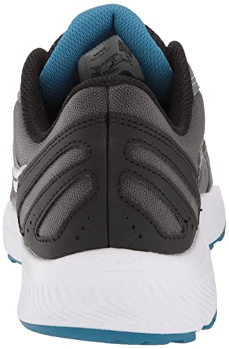 Saucony Men's Cohesion 15 Running Shoe, Charcoal/Topaz, 11