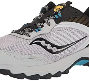 Saucony Men's Excursion TR15 Trail Running Shoe, Fog/Black/Topaz, 9