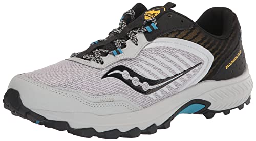 Saucony Men's Excursion TR15 Trail Running Shoe, Fog/Black/Topaz, 9