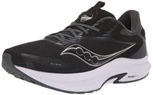 saucony mens axon 2 running shoe, black/white, 12 us