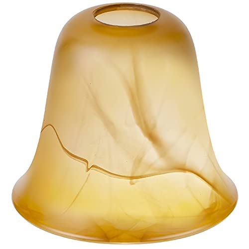 RORIANO Cracks Amber Glass Shade, Lighting Fixture Accessory Lampshade Glass Replacement with 1-5/8-inch Opening Fitter