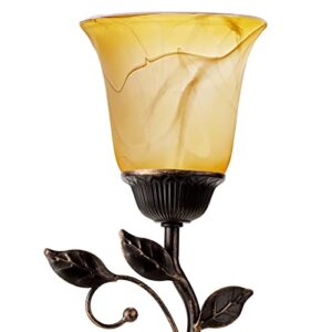 RORIANO Cracks Amber Glass Shade, Lighting Fixture Accessory Lampshade Glass Replacement with 1-5/8-inch Opening Fitter