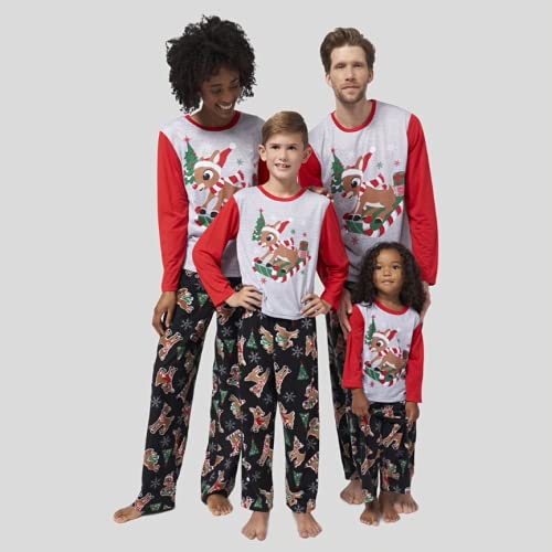 Rudolph the Red Nosed Reindeer unisex child Family Sleep Pajama Set, Fam_snow What Fun, Adult s - XXL US