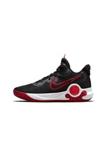 nike men's kd trey 5 ix basketball cw3400-001 sneakers, black/white/bright crimson/university red, 10