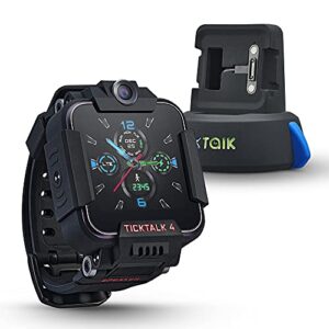 ticktalk 4 kids smartwatch with power base bundle (black watch on t-mobile's network)