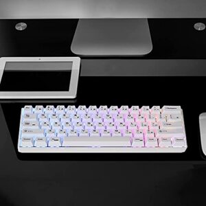 GTSP 135 Japanese White Keycaps Cherry Profile DYE-Sub with 6.25U/6U Space Bar for MX Switches TKL ALT 65% Fullsize Gaming Keyboards Minimalist