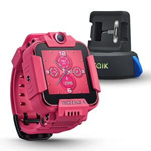 ticktalk 4 kids smartwatch with power base bundle (pink watch on t-mobile's network)