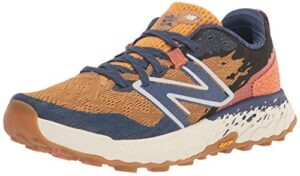 new balance women's fresh foam x hierro v7 trail running shoe, golden hour/moon shadow/red clay, 8.5