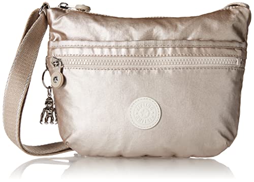 Kipling womens WomenÂ’s Arto Small Bag, Lightweight Everyday Purse, Casual Nylon Shoulder Crossbody Bag, Metallic Glow, 9.75 L x 8.25 H 1.25 D US