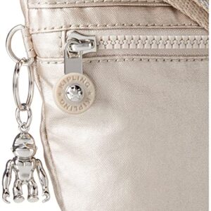 Kipling womens WomenÂ’s Arto Small Bag, Lightweight Everyday Purse, Casual Nylon Shoulder Crossbody Bag, Metallic Glow, 9.75 L x 8.25 H 1.25 D US