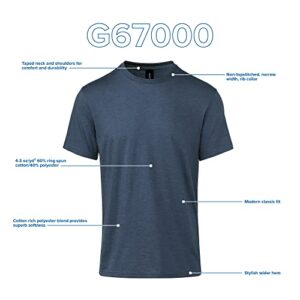 Gildan Adult Softstyle CVC Short Sleeve T-Shirt, Style G67000, 4-Pack, Pitch Black, X-Large