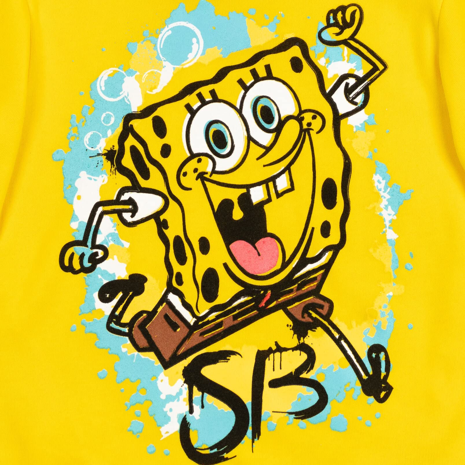 SpongeBob SquarePants Little Boys Fleece Fashion Pullover Hoodie Yellow 7-8