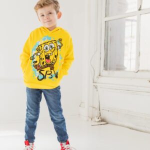 SpongeBob SquarePants Little Boys Fleece Fashion Pullover Hoodie Yellow 7-8