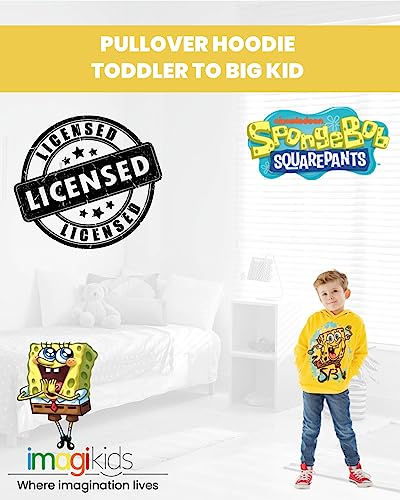 SpongeBob SquarePants Little Boys Fleece Fashion Pullover Hoodie Yellow 6