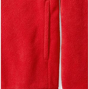 Amazon Essentials Boys' Polar Fleece Full-Zip Mock Jacket, Red, Medium