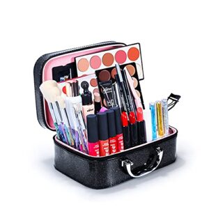 Joyeee All-in-One Makeup Gift Set Travel Makeup Kit Complete Starter Makeup Bundle Lipgloss Lipstick Concealer Blushes Powder Eyeshadow Palette Cosmetic Palette for Teen Girls & Adults #17