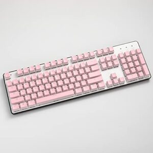 Redragon A130 Pink Pudding Keycaps, 104 Keys Standard Doubleshot PBT Keycap Set w/Translucent Layer for Mechanical Keyboard, OEM Profile, English (US) ANSI Layout