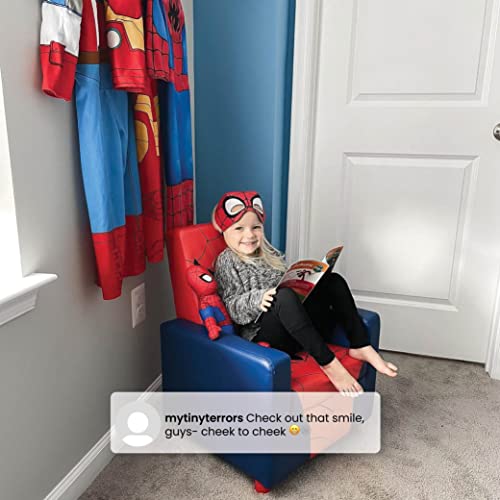 Delta Children High Back Upholstered Chair,Wood Spider-Man