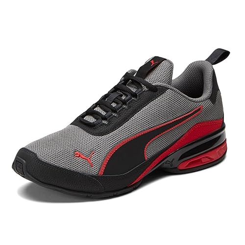 PUMA Viz Runner Sport Running Shoe Mens Running DM US CastlerockHigh Risk RedBlack