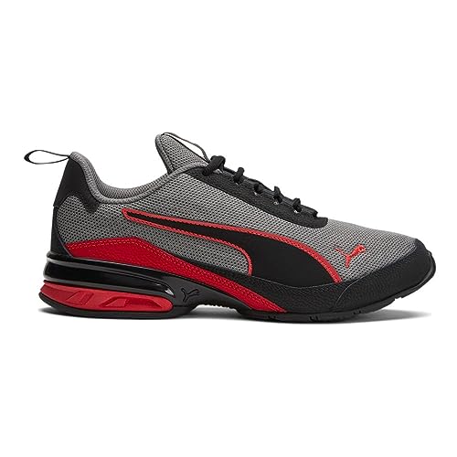 PUMA Viz Runner Sport Running Shoe Mens Running DM US CastlerockHigh Risk RedBlack