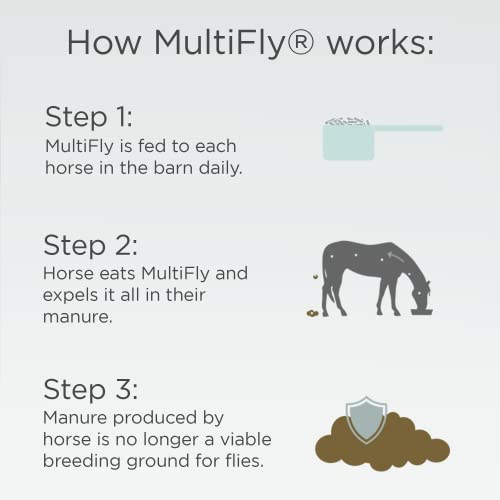 Formula 707 MultiFly Feed-Thru Fly Control Pellets for Horses - Palatable & Safe Fly Population Reduction (10 LB Bucket - 182 Servings)