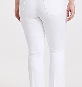 MOTHER Women's The Hustler Ankle Fray Jeans, Fairest of Them All, White, 23