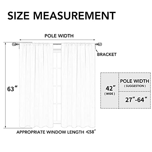 Easy-Going Rod Pocket Blackout Curtains for Bedroom, Room Darkening Window Curtains for Living Room, Thermal Insulated Noise Reduction Solid Window Drapes, 2 Panels(42x63 in, Gray)