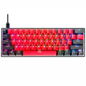 guffercty kred gk61 sk61 60% mechanical keyboard custom hot swappable 60 percent gaming keyboard with rgb backlit, nkro, programmable for win pc mac (gateron brown, milan)