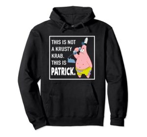 mademark x spongebob squarepants - patrick star - this is not a krusty krab pullover hoodie