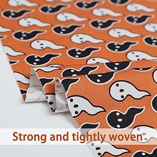 Cottfab 8pcs 100% Cotton Fabric Pattern Fat Quarters Fabric Bundle 22 x 18 Inche（55 x 45cm) Strong and Tightly Woven,Quilting Fabric for Sewing and Patchwork and Face Masks(Halloween Pattern)