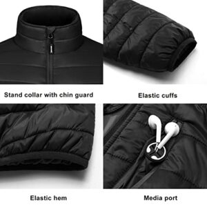 Outdoor Ventures Men's Lightweight Packable Puffer Winter Jacket Insulated Puffy Coat for Snow Ski Hiking Travel