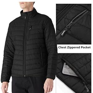 Outdoor Ventures Men's Lightweight Packable Puffer Winter Jacket Insulated Puffy Coat for Snow Ski Hiking Travel