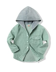 bilison kids toddler boy clothes long sleeve corduroy lapel button down shirt top little boys shirts light green