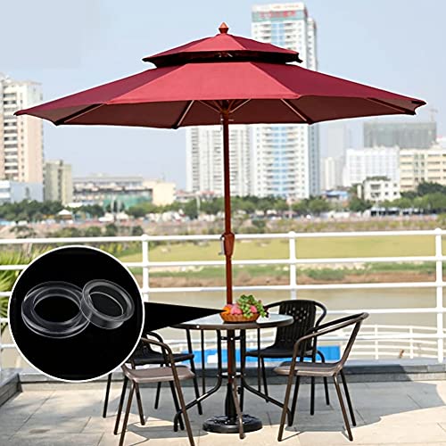 2 Inch 2 Set Silicone Patio Table Umbrella Hole Ring for Standard Table Hole, Umbrella Hole Ring Plug and Cap Set, Outdoor Patio Umbrella Plug for Patio Table