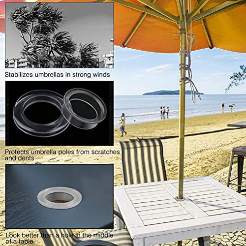 2 Inch 2 Set Silicone Patio Table Umbrella Hole Ring for Standard Table Hole, Umbrella Hole Ring Plug and Cap Set, Outdoor Patio Umbrella Plug for Patio Table