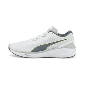 puma men's aviator profoam sky running shoe, white-dark slate, 10