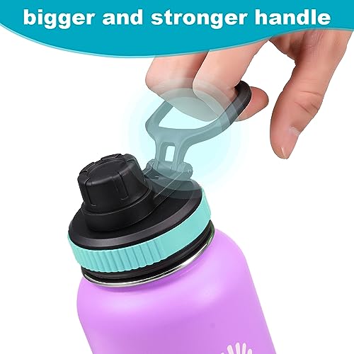 Spout Lid for Hydro Flask Wide Mouth Sport Water Bottles, Replacement Lid Accessories for Hydro Flask Chug lid with Big Handle Easy to Carry, Fits Most Wide Mouth Bottles