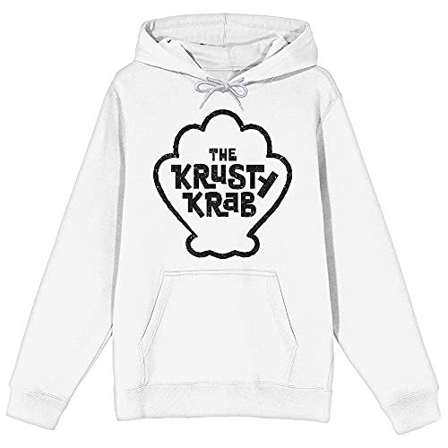 Bioworld The White Krusty Krab Logo Hoodie - XL