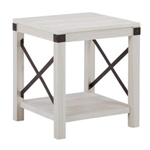 Signature Design by Ashley Bayflynn Modern Farmhouse End Table, Whitewash