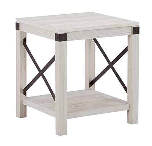 Signature Design by Ashley Bayflynn Modern Farmhouse End Table, Whitewash