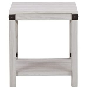 Signature Design by Ashley Bayflynn Modern Farmhouse End Table, Whitewash