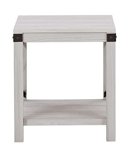 Signature Design by Ashley Bayflynn Modern Farmhouse End Table, Whitewash