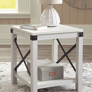 Signature Design by Ashley Bayflynn Modern Farmhouse End Table, Whitewash