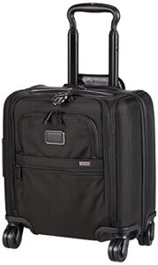 tumi - alpha 3 small compact 4-wheeled briefcase - black