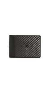 tumi men's slim single billfold, carbon, black, one size