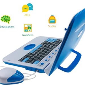 Tech Kidz My Exploration Toy Laptop Educational Learning Computer, 80 Challenging Learning Games and Activities, LCD Screen, Keyboard and Mouse Included (Blue), Ages 5+