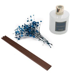 Cocorrína Premium Reed Diffuser Set with Preserved Baby's Breath & Cotton Stick Cashmere Vanilla | 6.7oz Scent Fragrance Oil Diffuser for Bedroom Bathroom Home Décor