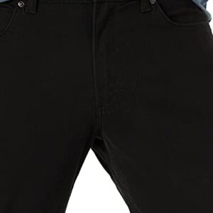 Lee Men's Extreme Motion Straight Fit 5 Pocket Pant, Union-All Black, 36W x 30L